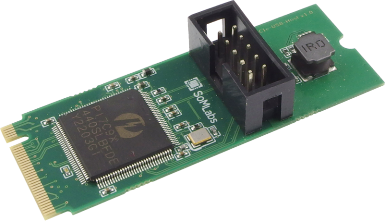 4 channel USB host with PCIe interface in M.2 key M format