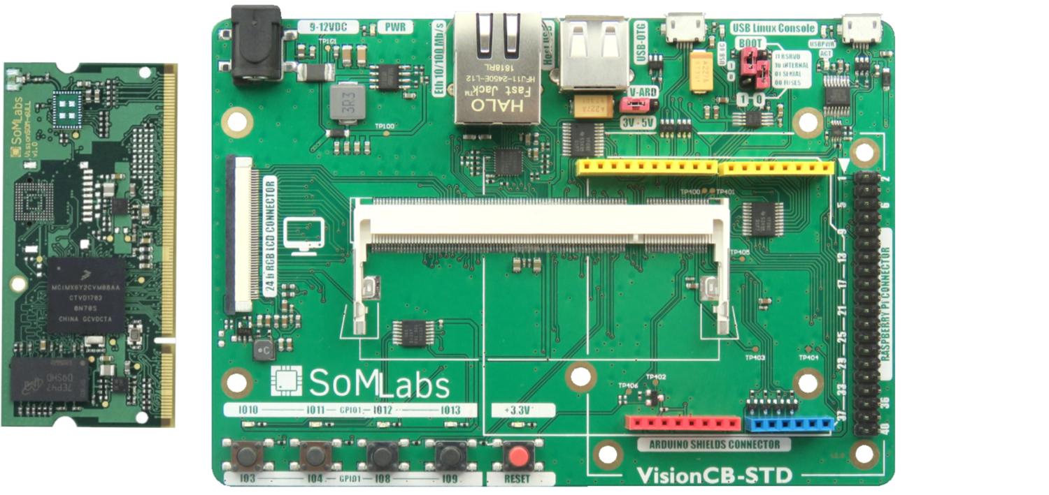 VisionSTK-6ULL - SoMLabs - Starter kit for I.MX6ULL NXP Microprocessor