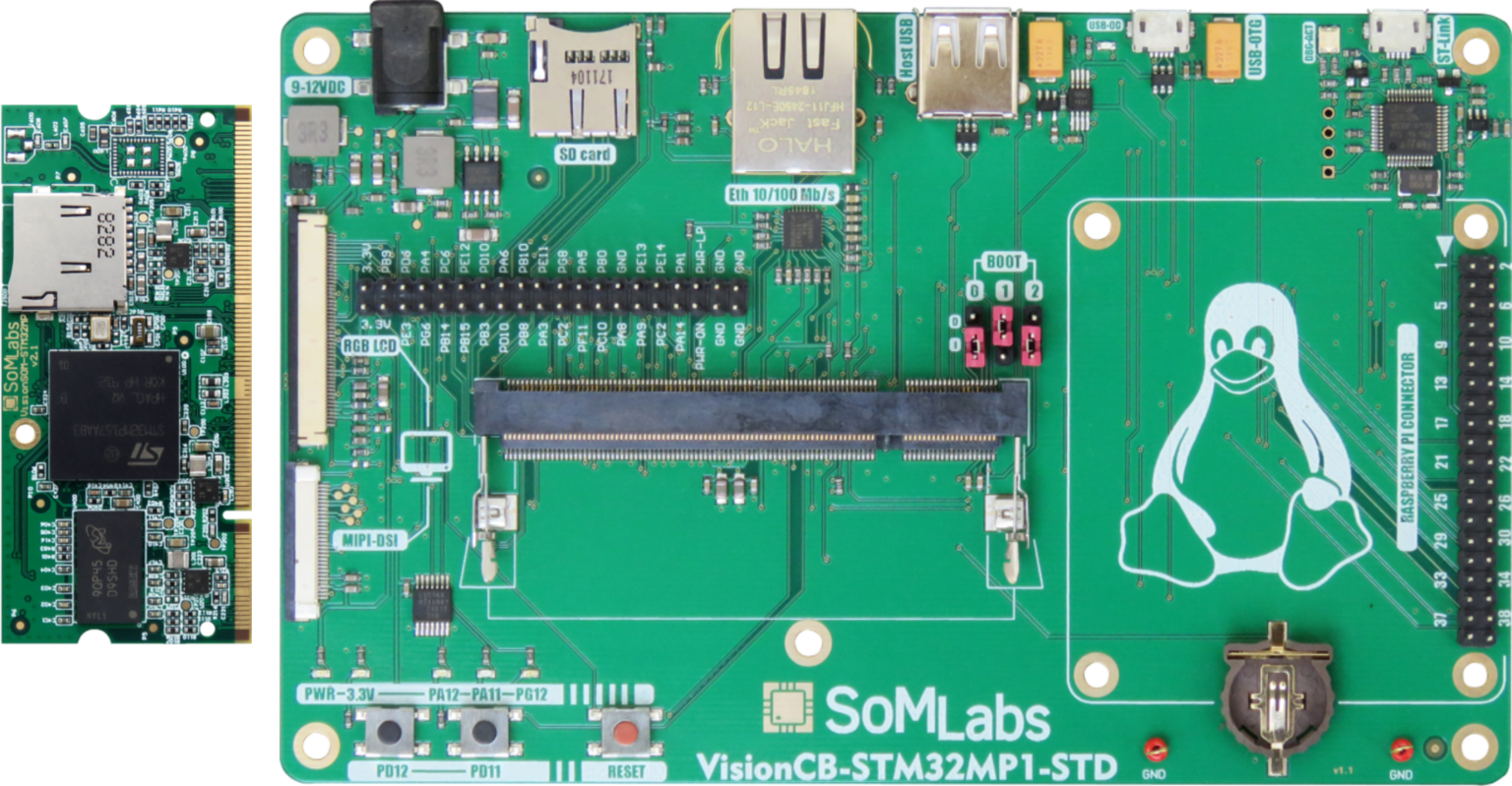 VisionSTK-STM32MP1 - Starter Kit for STM32MP157 SoMLabs